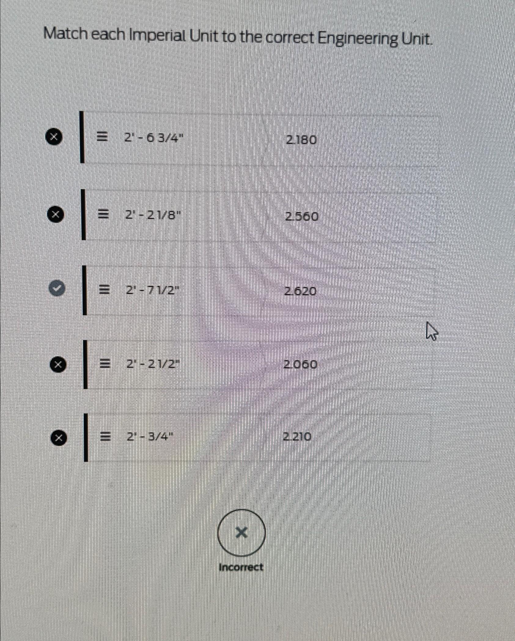Solved Match each Imperial Unit to the correct Engineering | Chegg.com Solved Match each Imperial Unit to the correct Engineering | Chegg.com