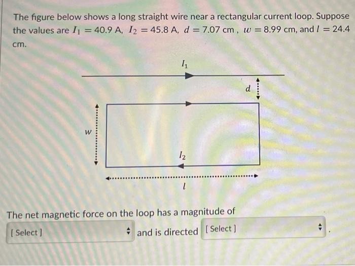 Solved The figure below shows a long straight wire near a | Chegg.com