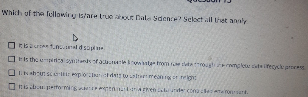 Solved Which of the following is/are true about Data | Chegg.com
