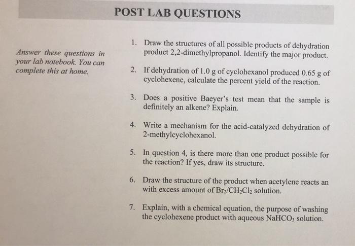 Solved POST LAB QUESTIONS Answer these questions in your lab | Chegg.com