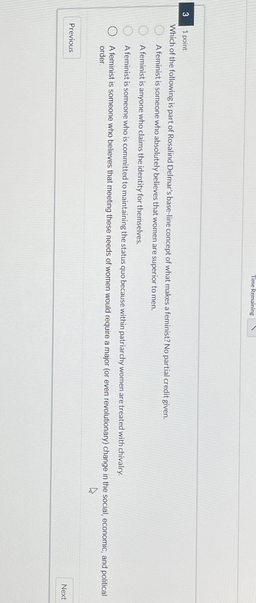 Solved Time Remaining31 ﻿pointWhich of the following is part | Chegg.com