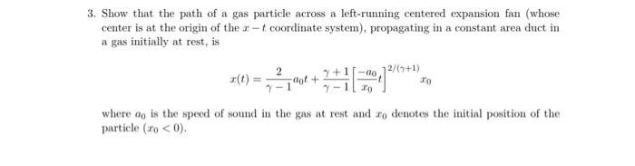 Solved 3. Show that the path of a gas particle across a | Chegg.com