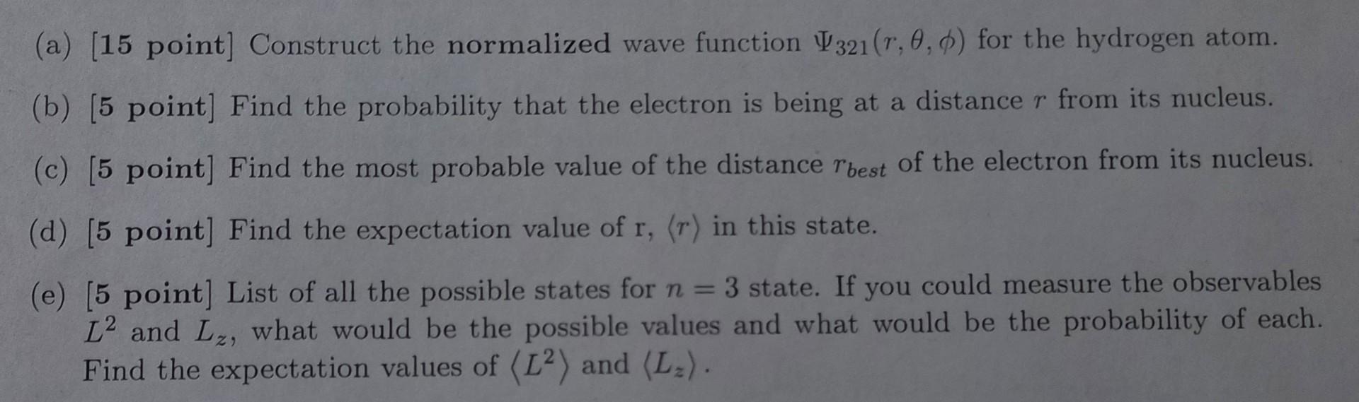 Solved (a) [15 point ] Construct the normalized wave | Chegg.com