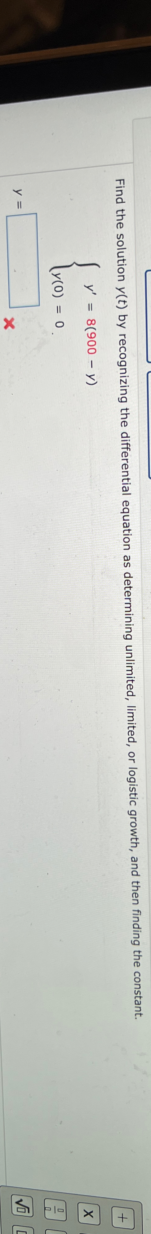 Solved Find the solution y(t) ﻿by recognizing the | Chegg.com