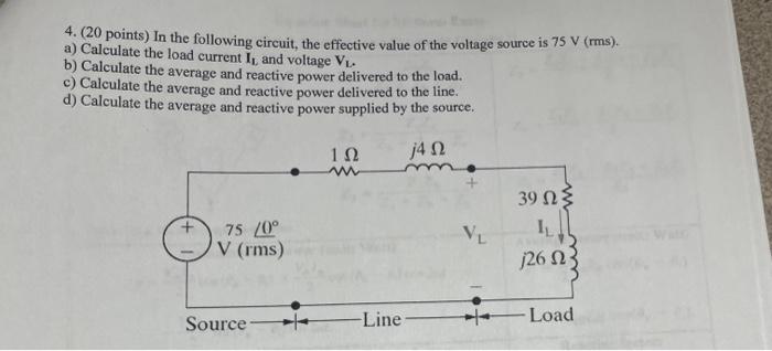 Solved 4. ( 20 points) In the following circuit, the | Chegg.com