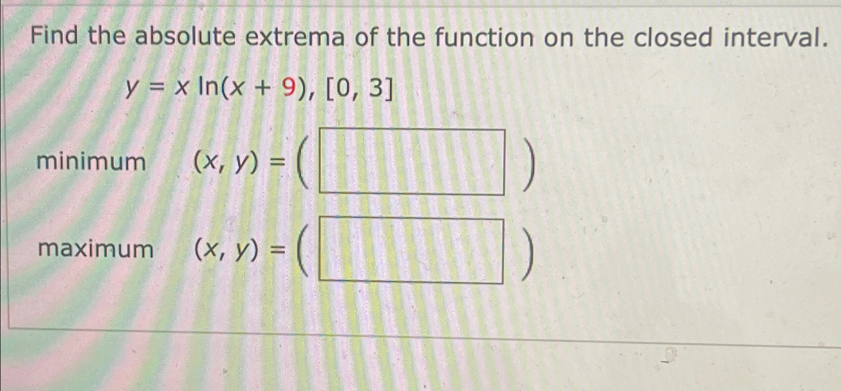 Solved Find the absolute extrema of the function on the | Chegg.com