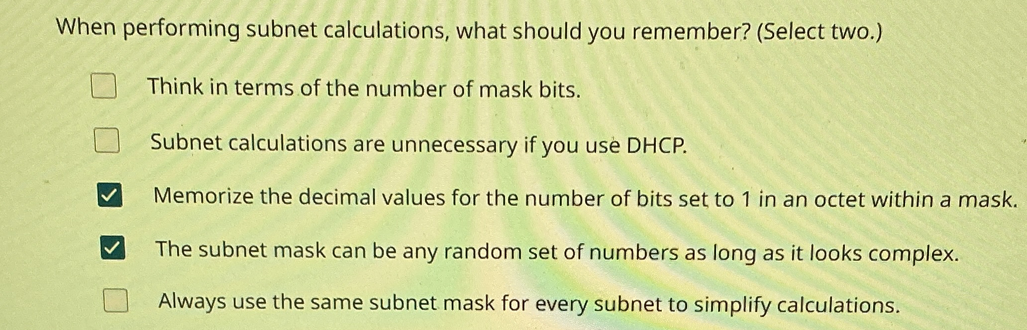 Solved When performing subnet calculations, what should you | Chegg.com