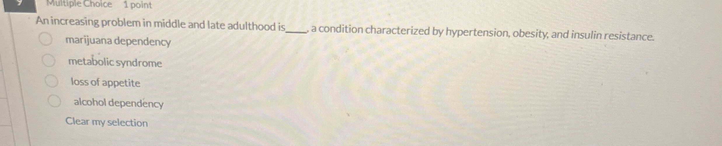 Solved Multiple Choice 1 ﻿pointAn increasing problem in | Chegg.com
