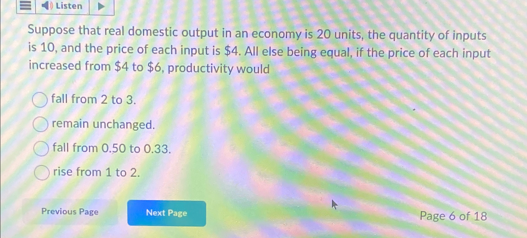 Solved ListenSuppose that real domestic output in an economy | Chegg.com