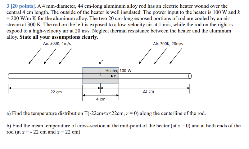 Solved 3 [20 ﻿points]. A 4 mm -diameter, 44 cm -long | Chegg.com