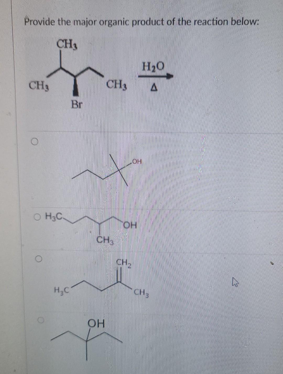 Solved Provide the major organic product of the reaction | Chegg.com