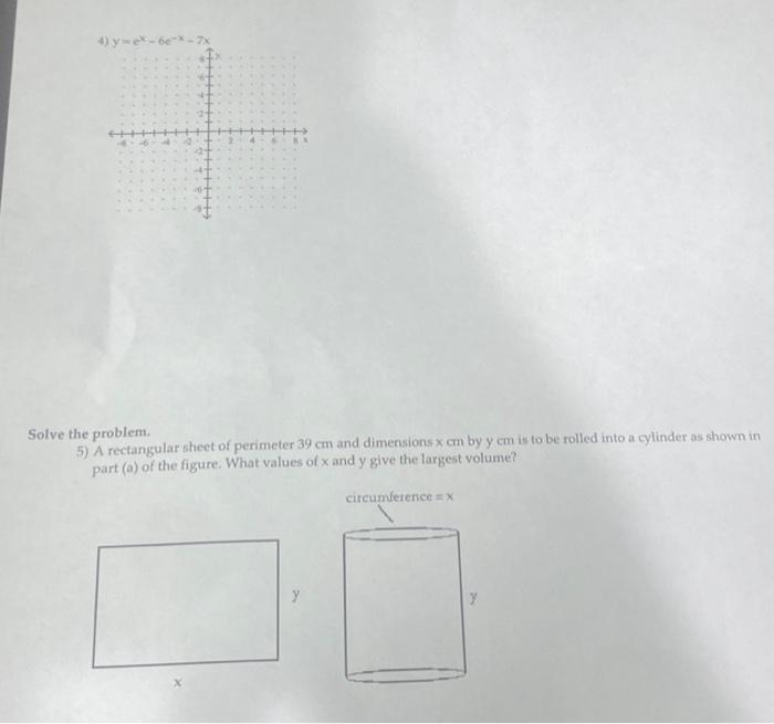 Solved Solve the problem. 5) A rectangular sheet of | Chegg.com