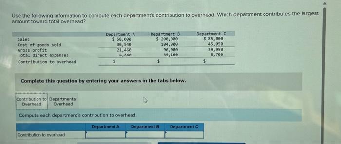 Solved Use the following information to compute each | Chegg.com