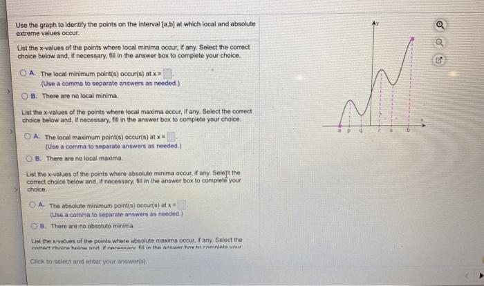 Solved of 3 Use the graph to identify the points on the | Chegg.com