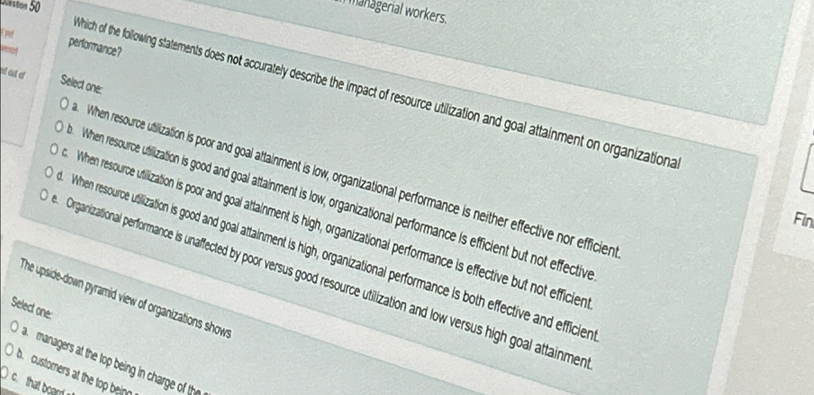 Solved pertomence?setoresetod one.agerial workers. | Chegg.com