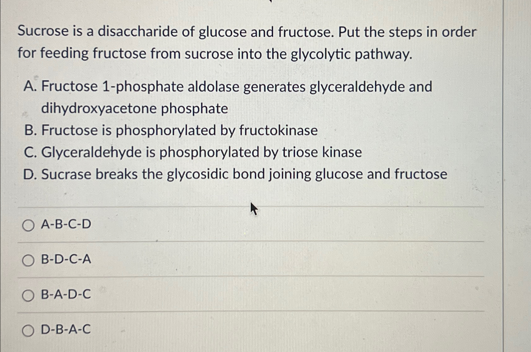 Solved Sucrose is a disaccharide of glucose and fructose. | Chegg.com