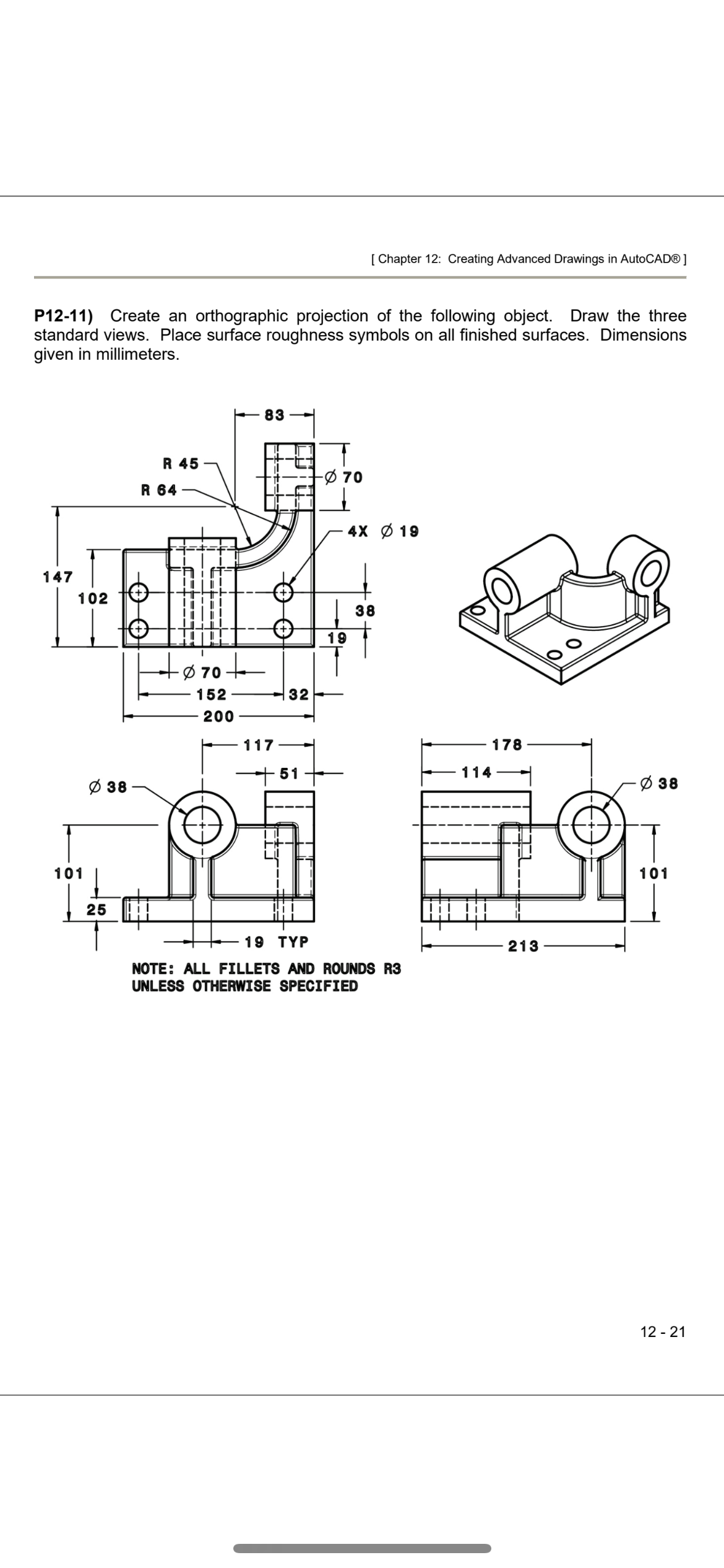 Solved [ ﻿Chapter 12: Creating Advanced Drawings in | Chegg.com