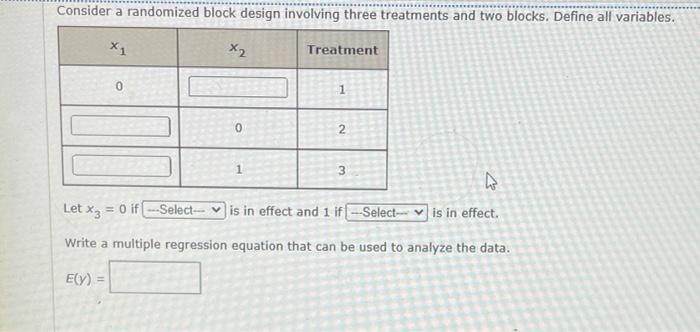 Solved Consider a randomized block design involving three | Chegg.com