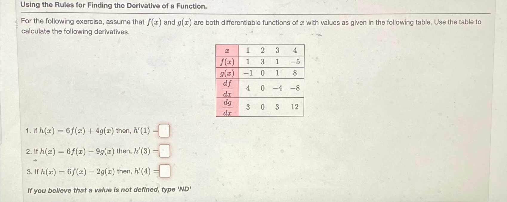 Solved Using the Rules for Finding the Derivative of a | Chegg.com
