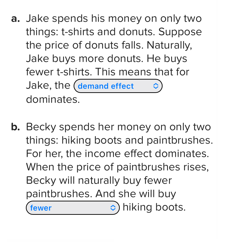 Solved a. ﻿Jake spends his money on only twothings: t-shirts | Chegg.com