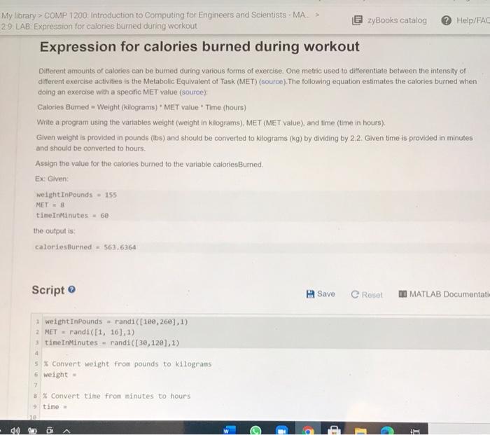 Solved My library > COMP 1200: Introduction to Computing for | Chegg.com
