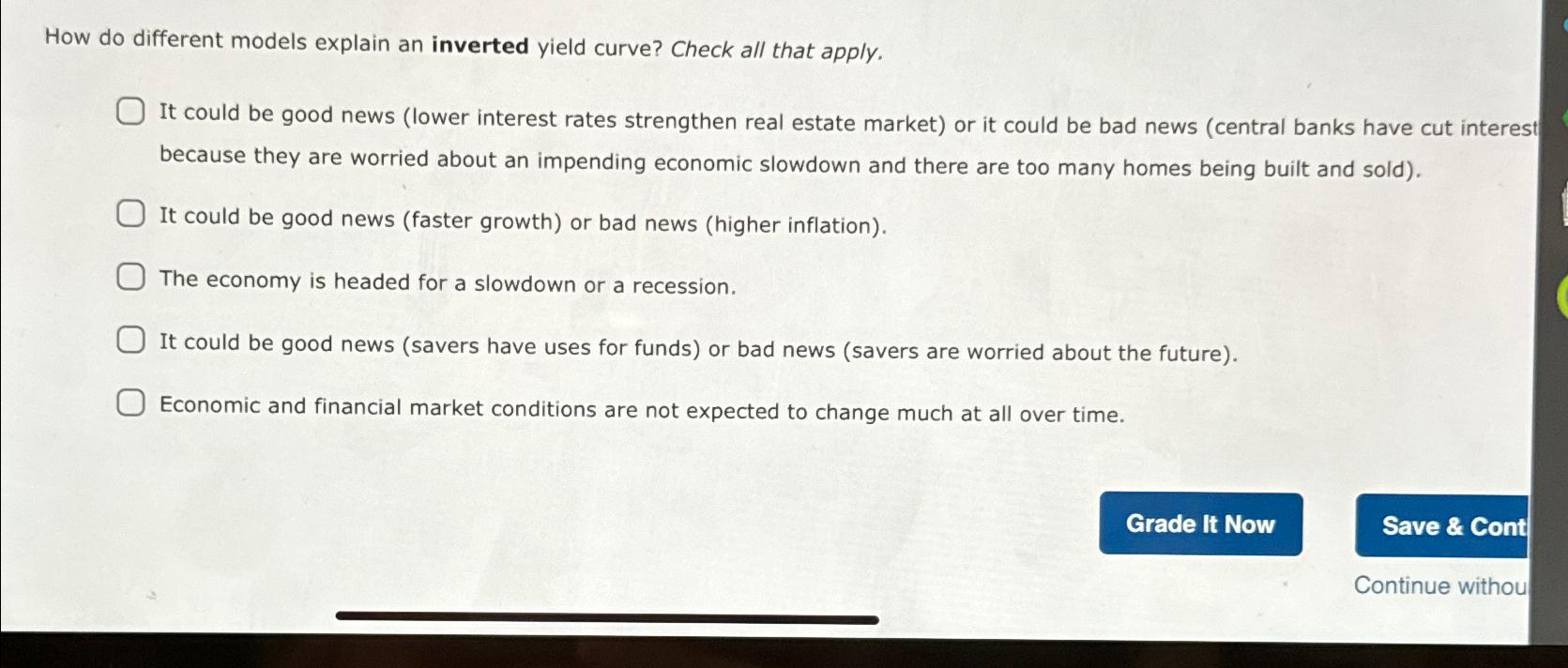 Solved How do different models explain an inverted yield | Chegg.com