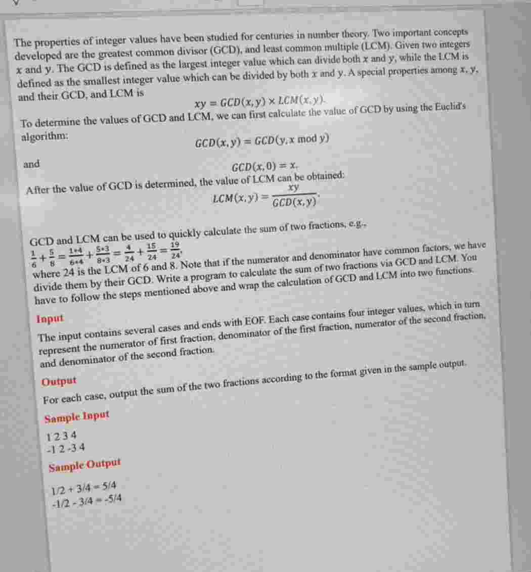 Solved use C ﻿code.The properties of ﻿integer values have | Chegg.com