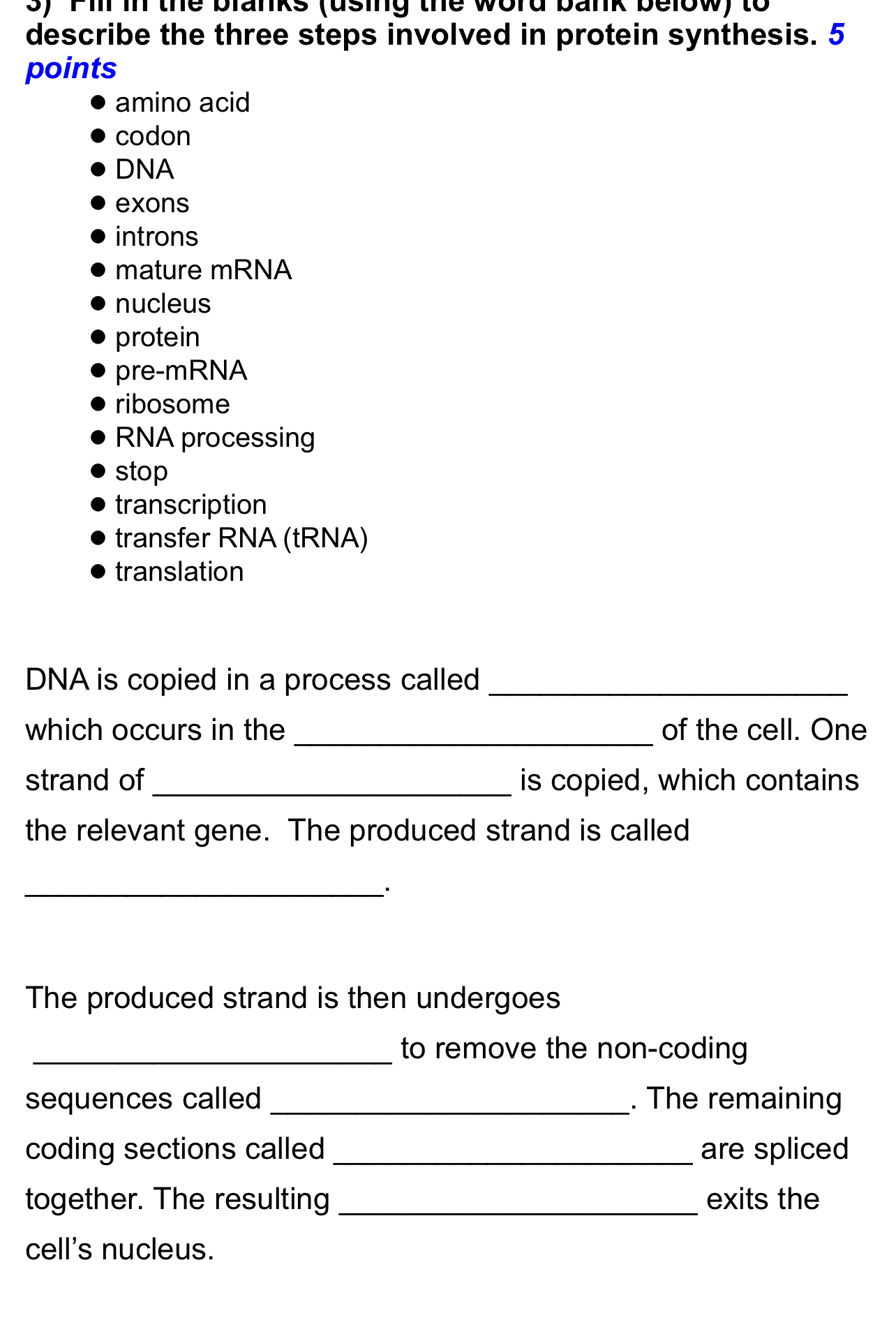 Solved describe the three steps involved in protein | Chegg.com