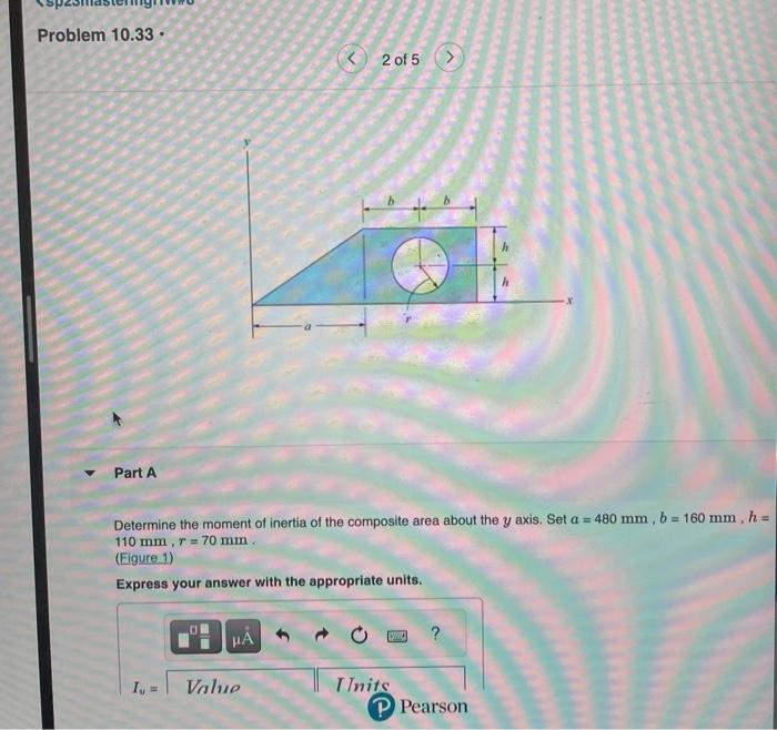 Solved Determine the moment of inertia of the composite area | Chegg.com
