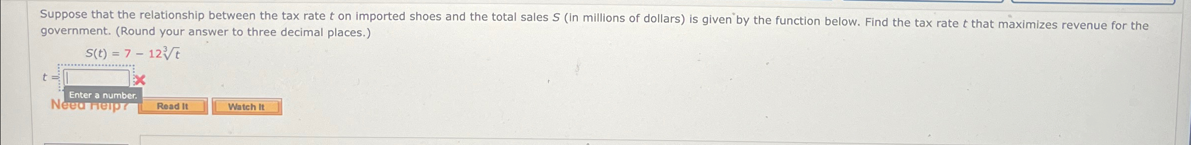 Solved Suppose that the relationship between the tax rate t | Chegg.com