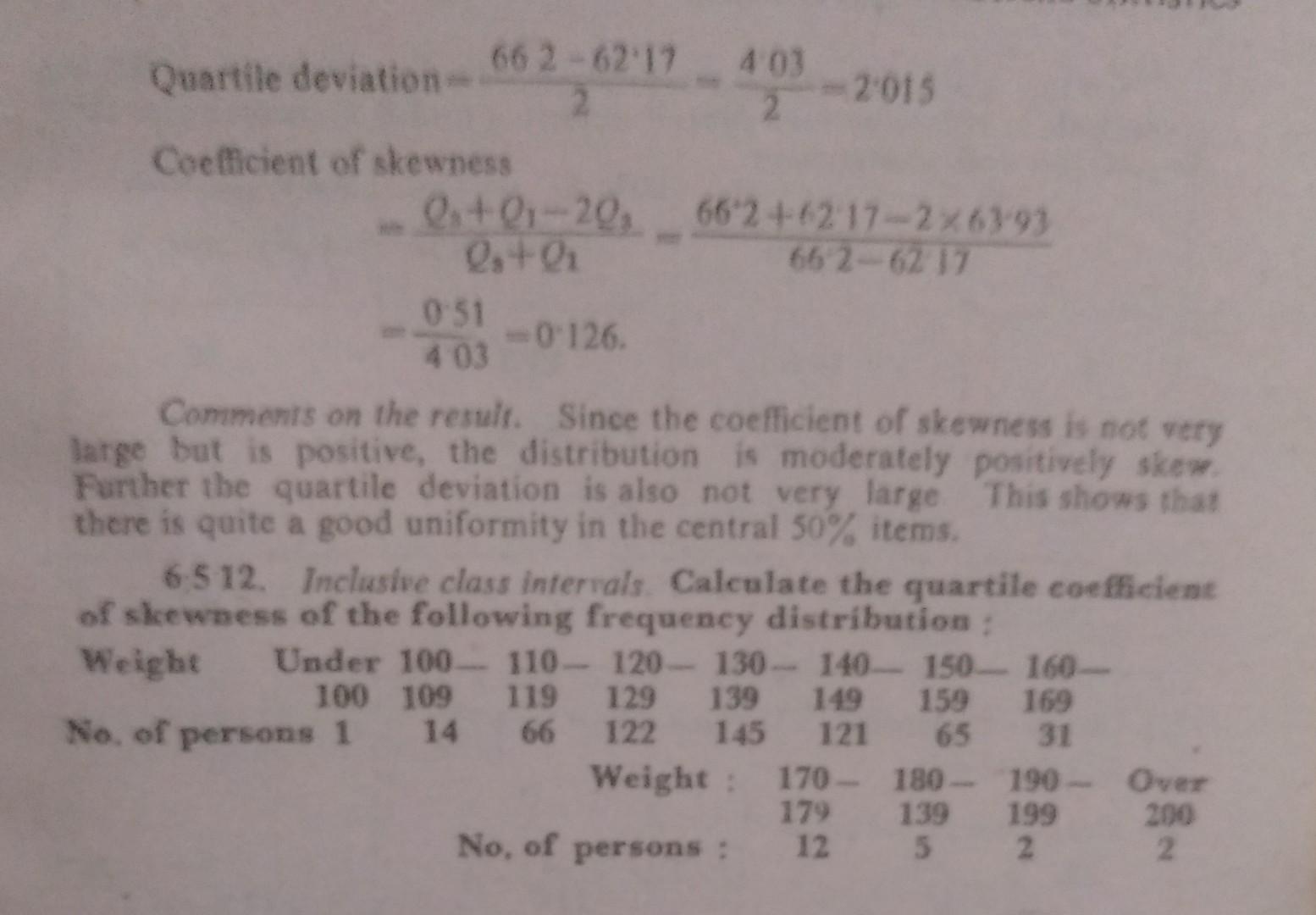 Solved 66 2-62:17 4:03 Quartile deviation- -2015 2 | Chegg.com