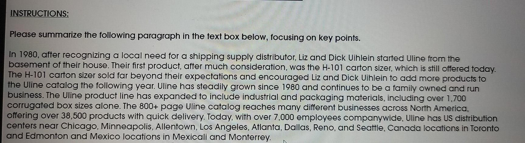 Solved INSTRUCTIONS: Please summarize the following | Chegg.com