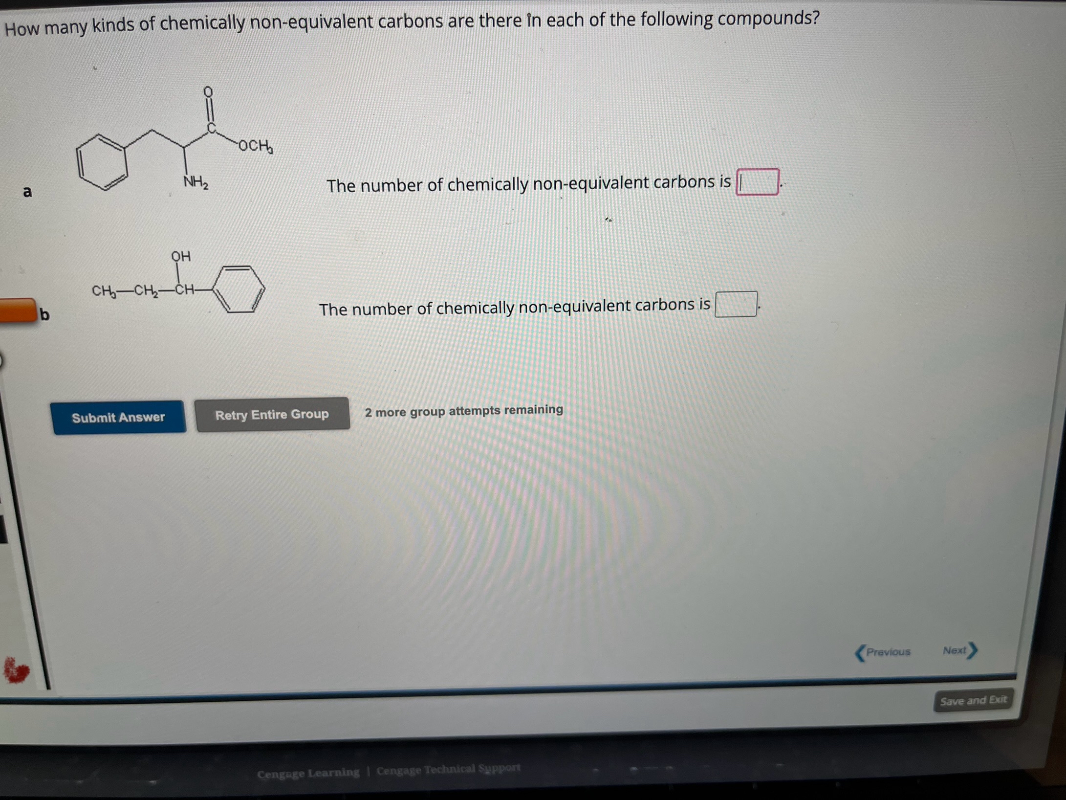 Solved How many kinds of chemically non-equivalent carbons | Chegg.com