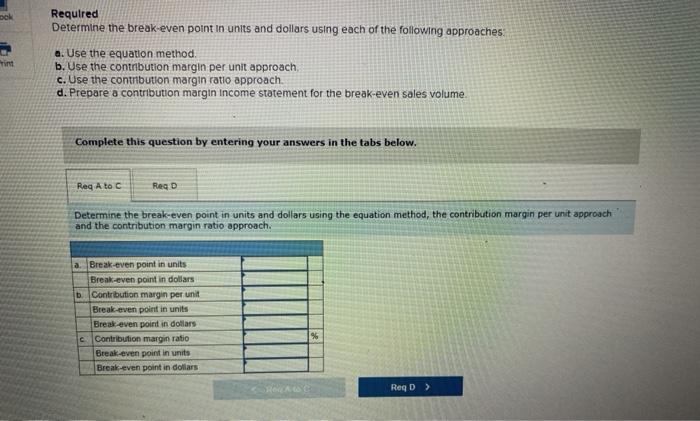 Solved Problem 3-17A Determining the break-even point and | Chegg.com