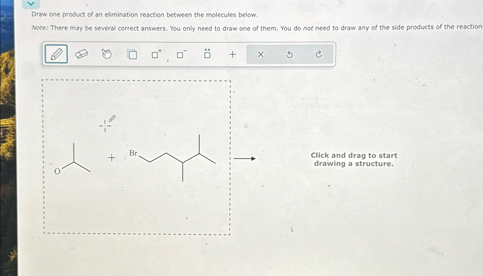 Solved Draw one product of an elimination reaction between | Chegg.com