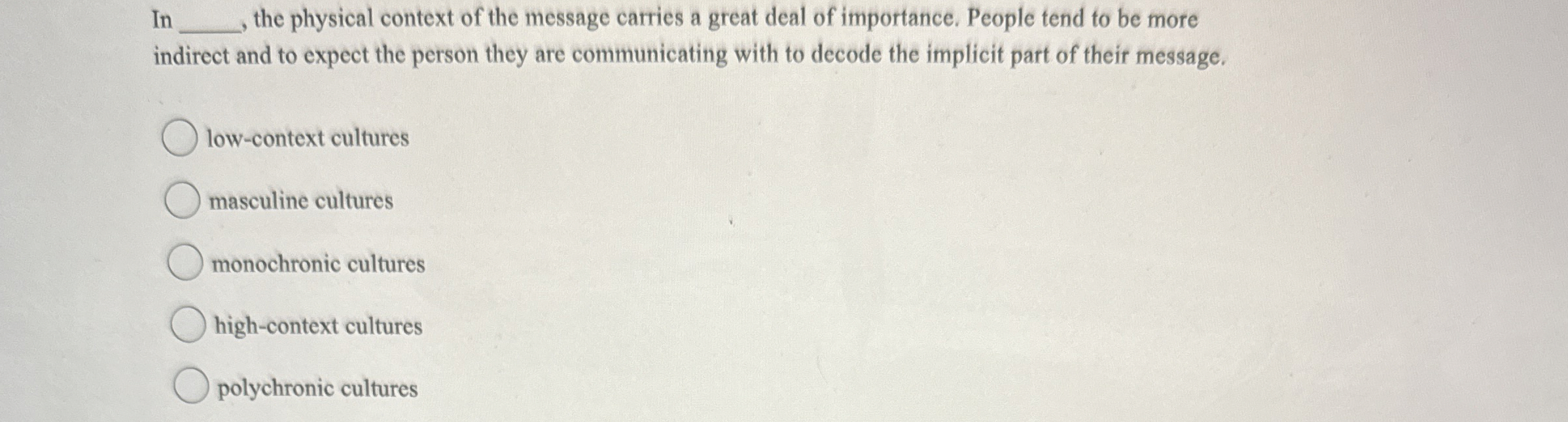 Solved Inthe physical context of the message carries a great | Chegg.com