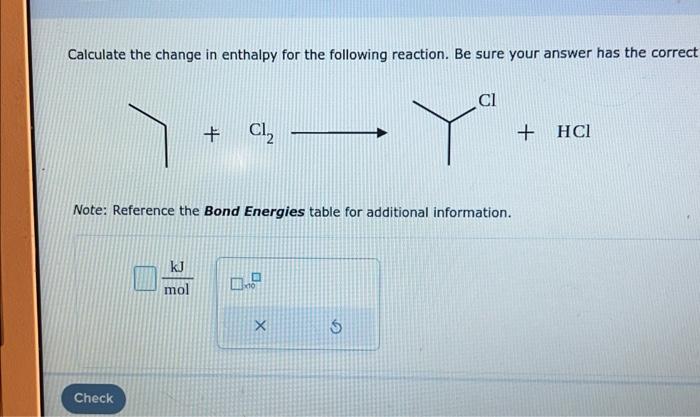 Solved Calculate the change in enthaply for the following | Chegg.com