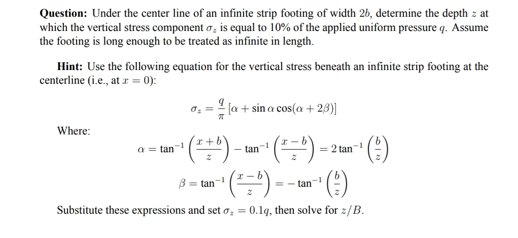 Solved Question: Under the center line of an infinite strip | Chegg.com