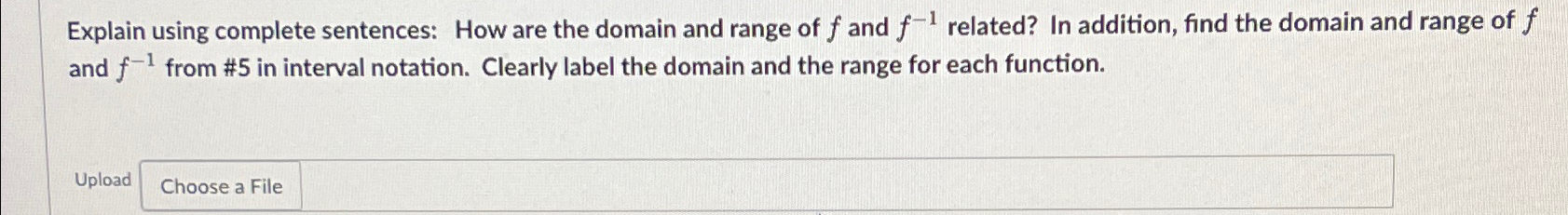 Solved Explain using complete sentences: How are the domain | Chegg.com
