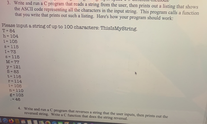 Solved 3. Write and run a C program that reads a string from | Chegg.com
