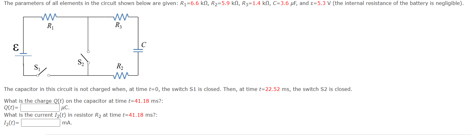 Solved by an EXPERT The parameters of ﻿all elements in ﻿the circuit shown | Chegg.com