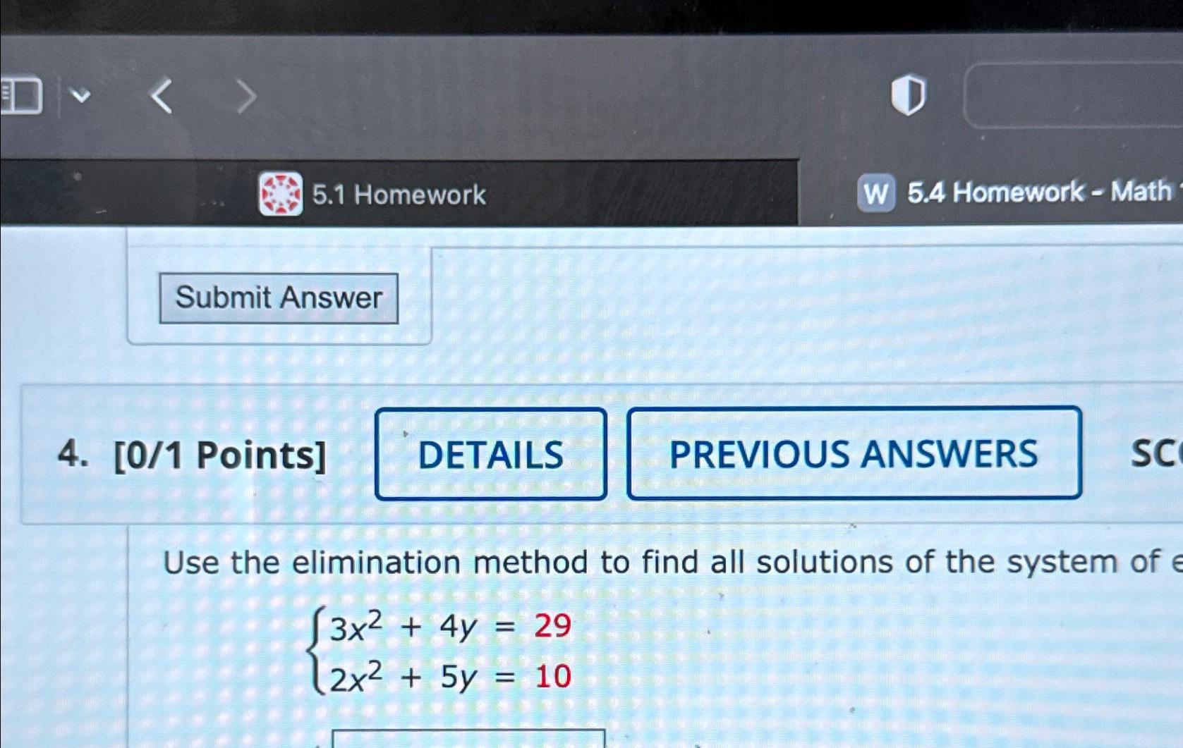 Solved 5.1 ﻿Homework5.4 ﻿Homework - ﻿Math4. ﻿ Points]Use the | Chegg.com