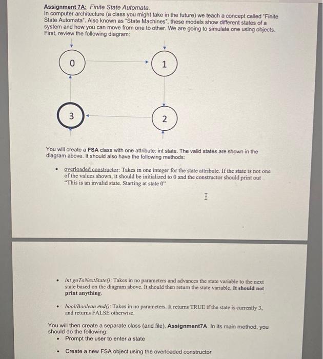 Solved Assignment 7A: Finite State Automata. In computer | Chegg.com