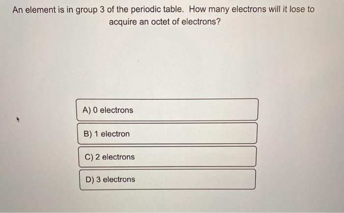 Solved An element is in group 3 of the periodic table. How | Chegg.com