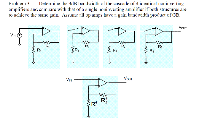 Determine the 3dB bandwidth of the cascade of 4 | Chegg.com