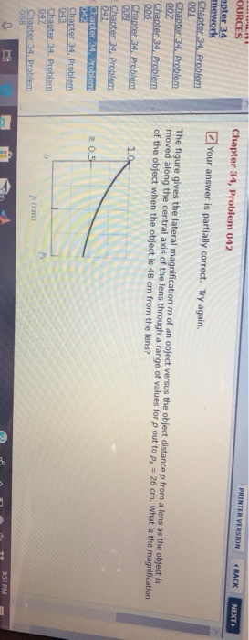 Solved PRINTER VERSION BACK NEXT OURCES Chapter 34, Problem | Chegg.com