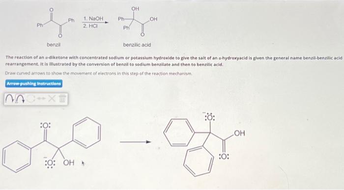 Solved 1. NaOH berzil benzilic acid The reaction of an | Chegg.com