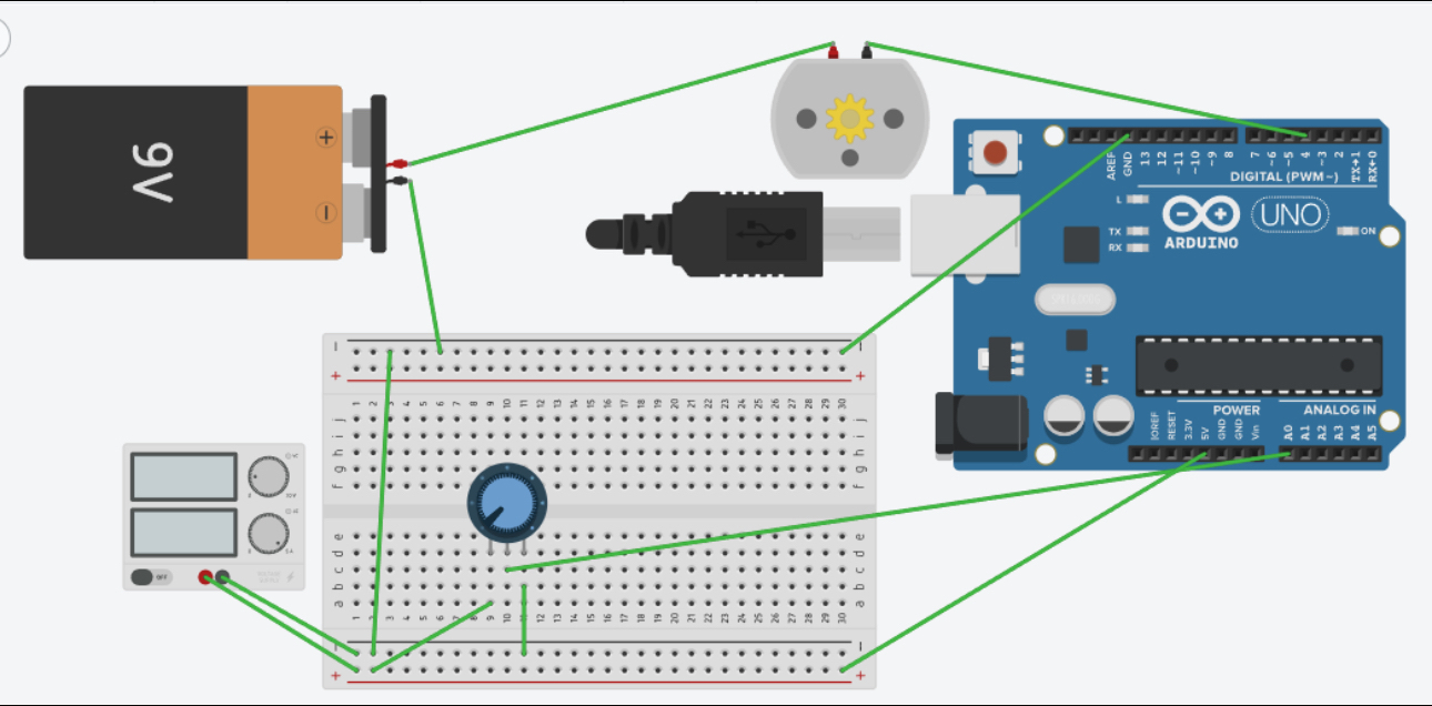 Solved in tinkercad webiste ONLY , ﻿connect a oscillope | Chegg.com