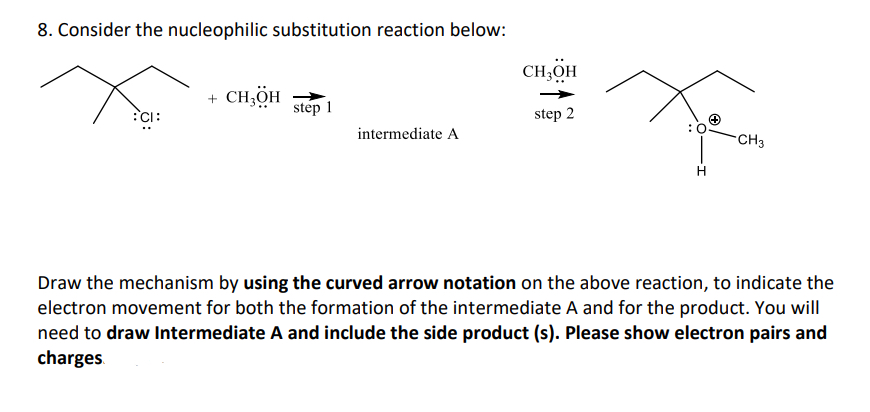 Solved Consider the nucleophilic substitution reaction | Chegg.com