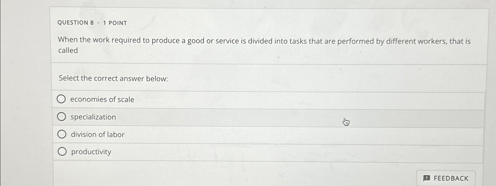 Solved QUESTION 8 - 1 ﻿POINTWhen the work required to | Chegg.com